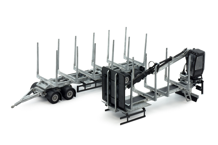 Swedish logging transport construction with crane