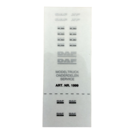 Sticker set: DAF XF95 380/430/480/530 PK